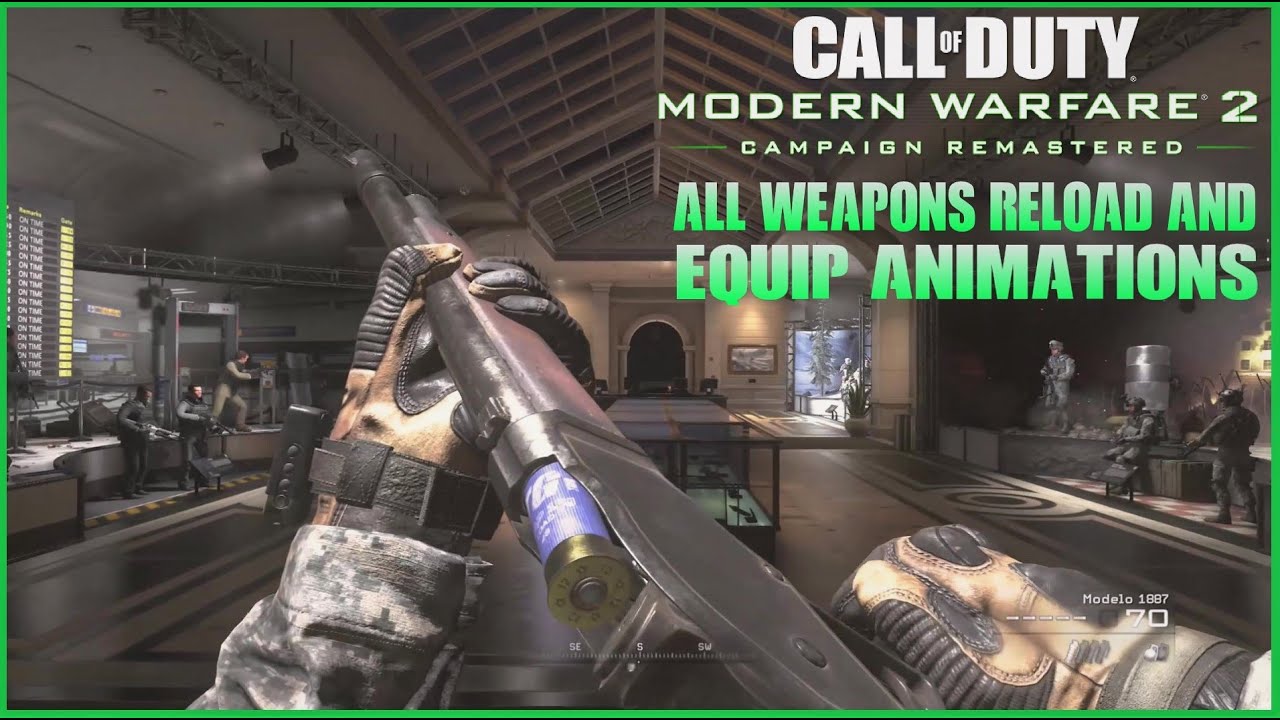All Weapons Reloads And Equip Animations - Call Of Duty MW2 Campaign ...