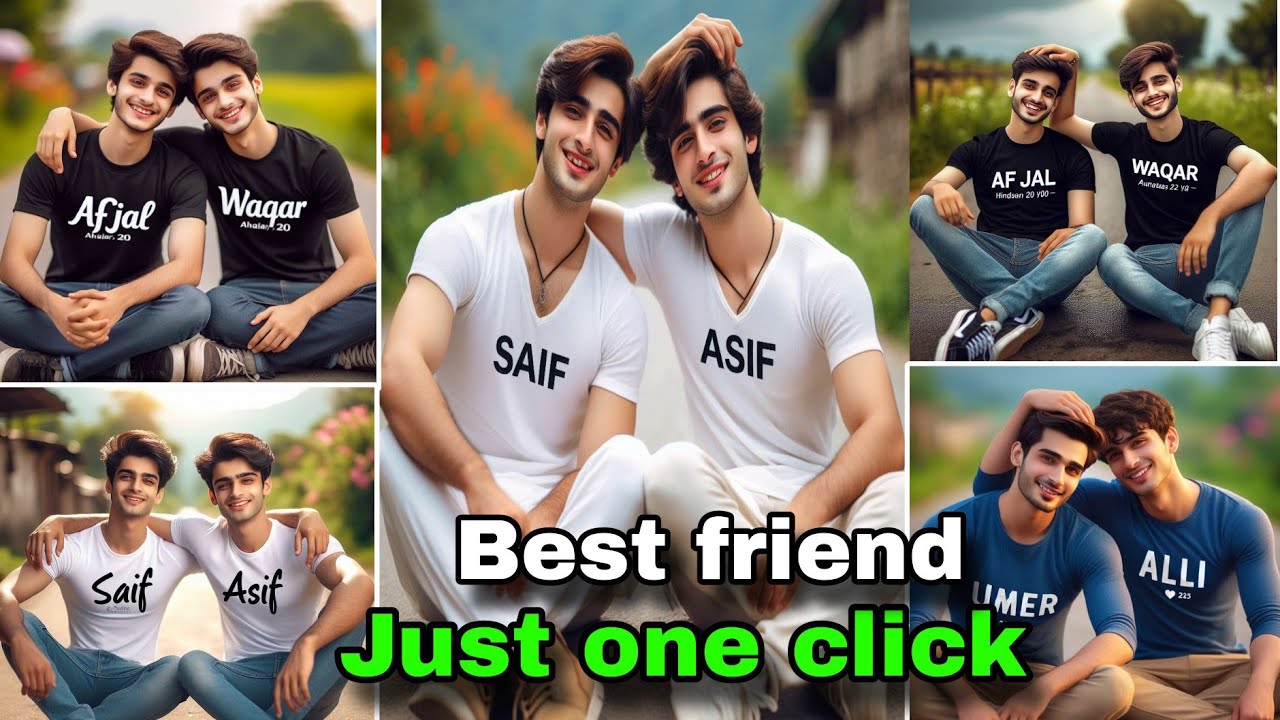 💞Best freinds ai images kaise generate kare free with name , two best ...