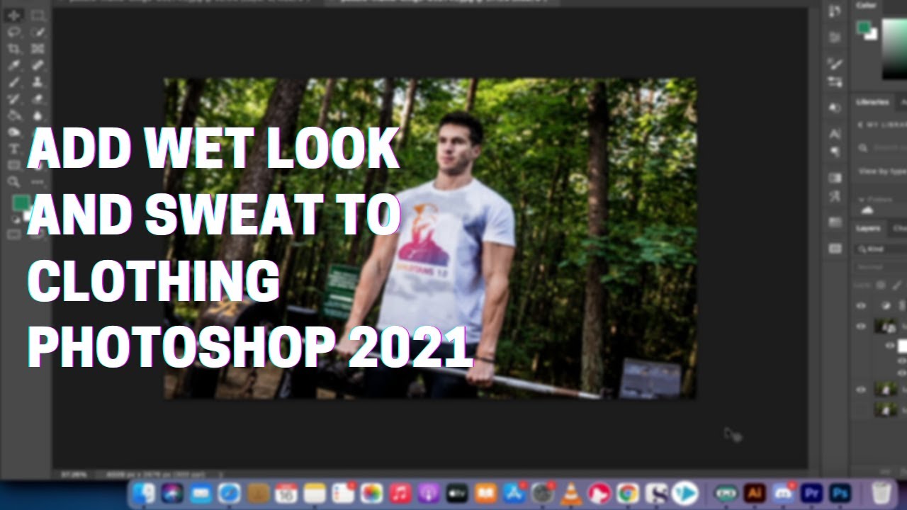 Create Wet Look and Sweat to Clothing - Photoshop 2021 - YouTube