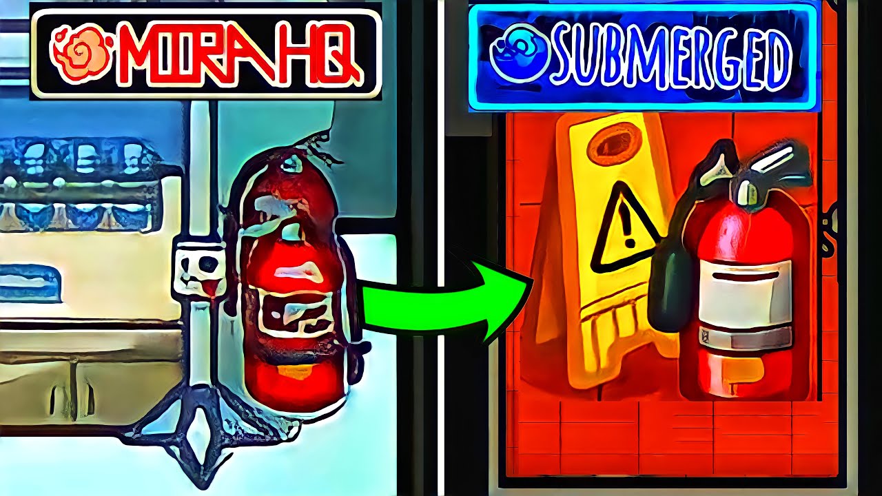 FIRE EXTINGUISHER on all maps including(SUBMERGED)-Among Us Evolution ...