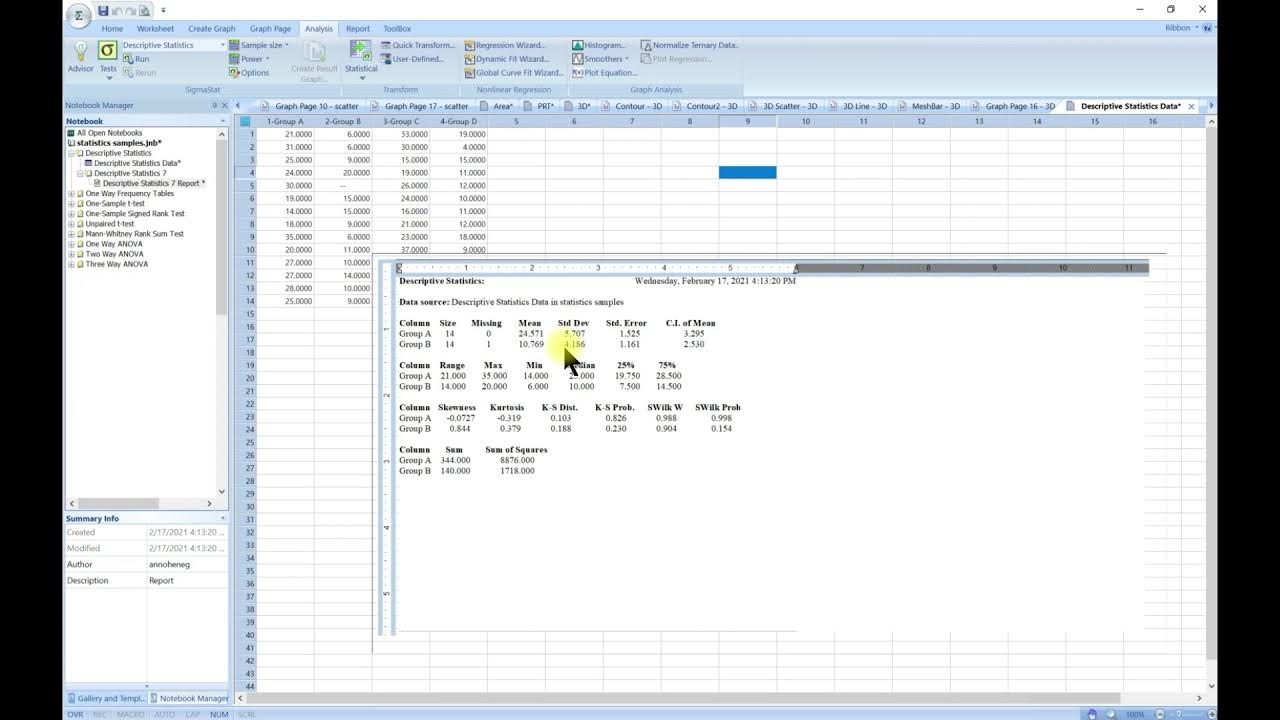 Stat Advisor in SigmaPlot - YouTube