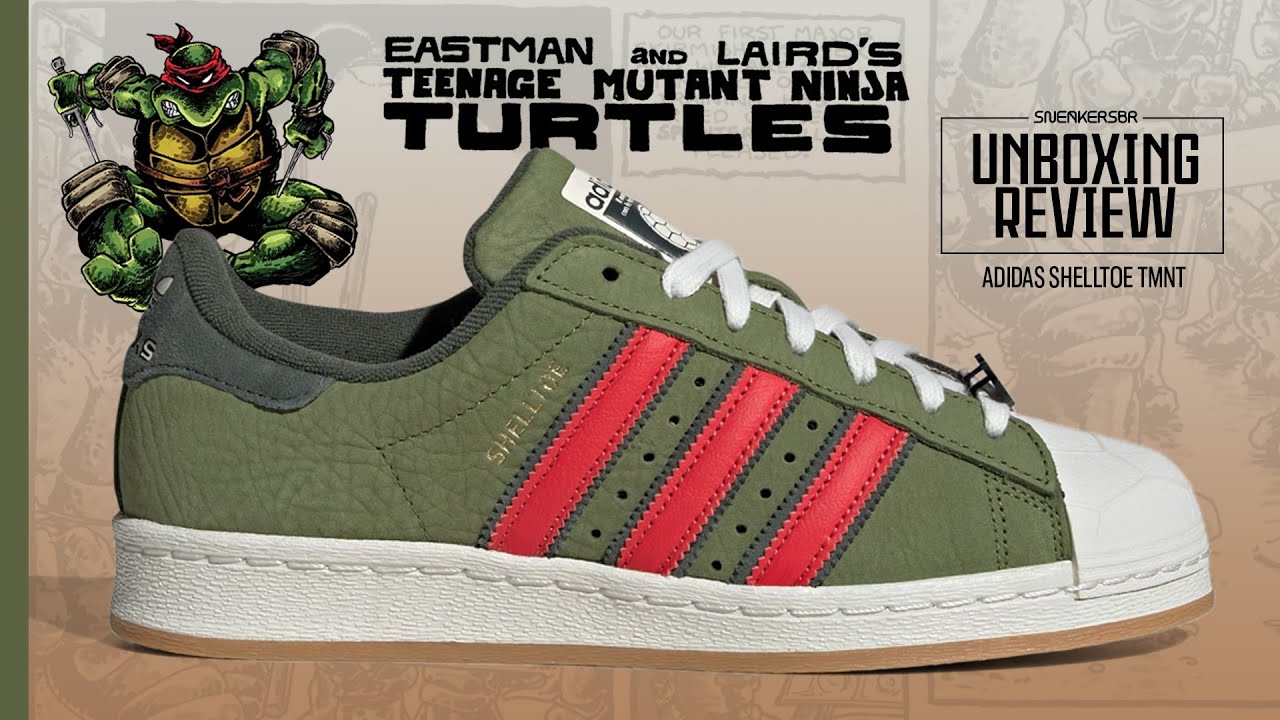 AS TARTARUGAS NINJA VIRARAM TÊNIS! | UNBOXING+REVIEW adidas Superstar x ...