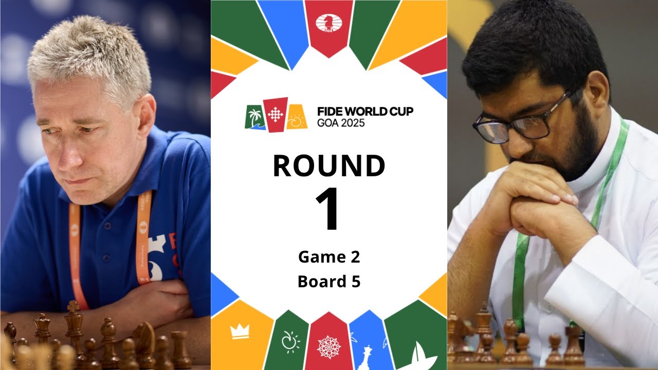 🏴󠁧󠁢󠁥󠁮󠁧󠁿 Adams Michael – Alrehaili Ahmed Abdullah S 🇸🇦 | FIDE World Cup ...