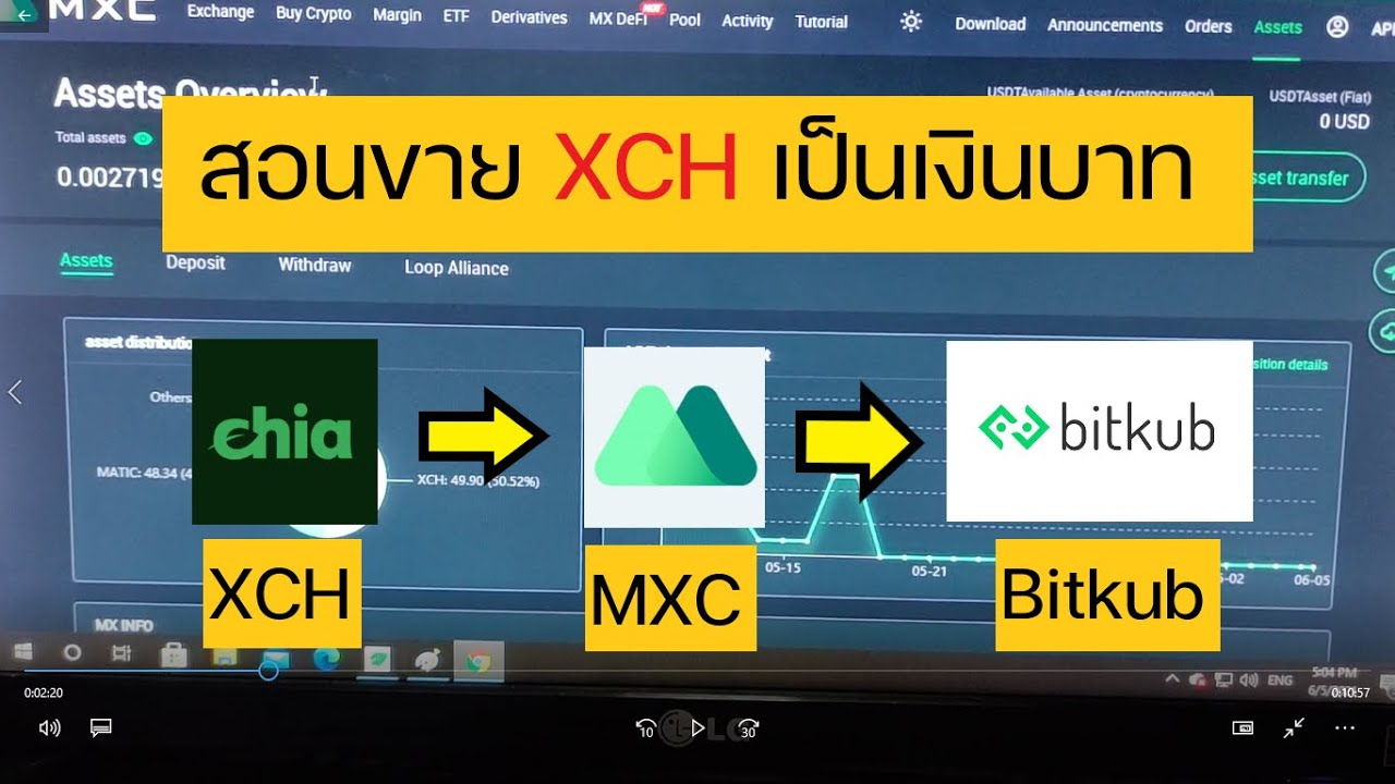สอนวิธีขาย XCH จนได้มาเป็นเงินบาท สำหรับมือใหม่ - YouTube