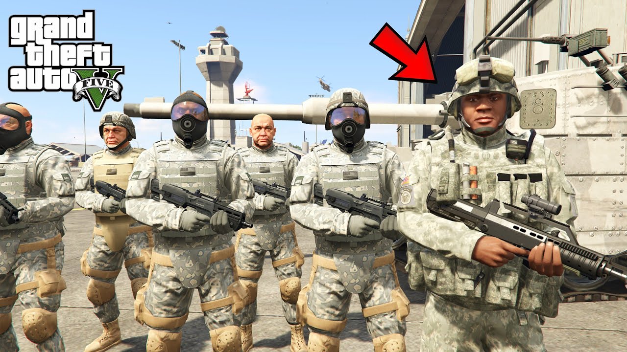 GTA 5 - How To Join the Army in Story Mode (Army Uniform, Free Weapons ...