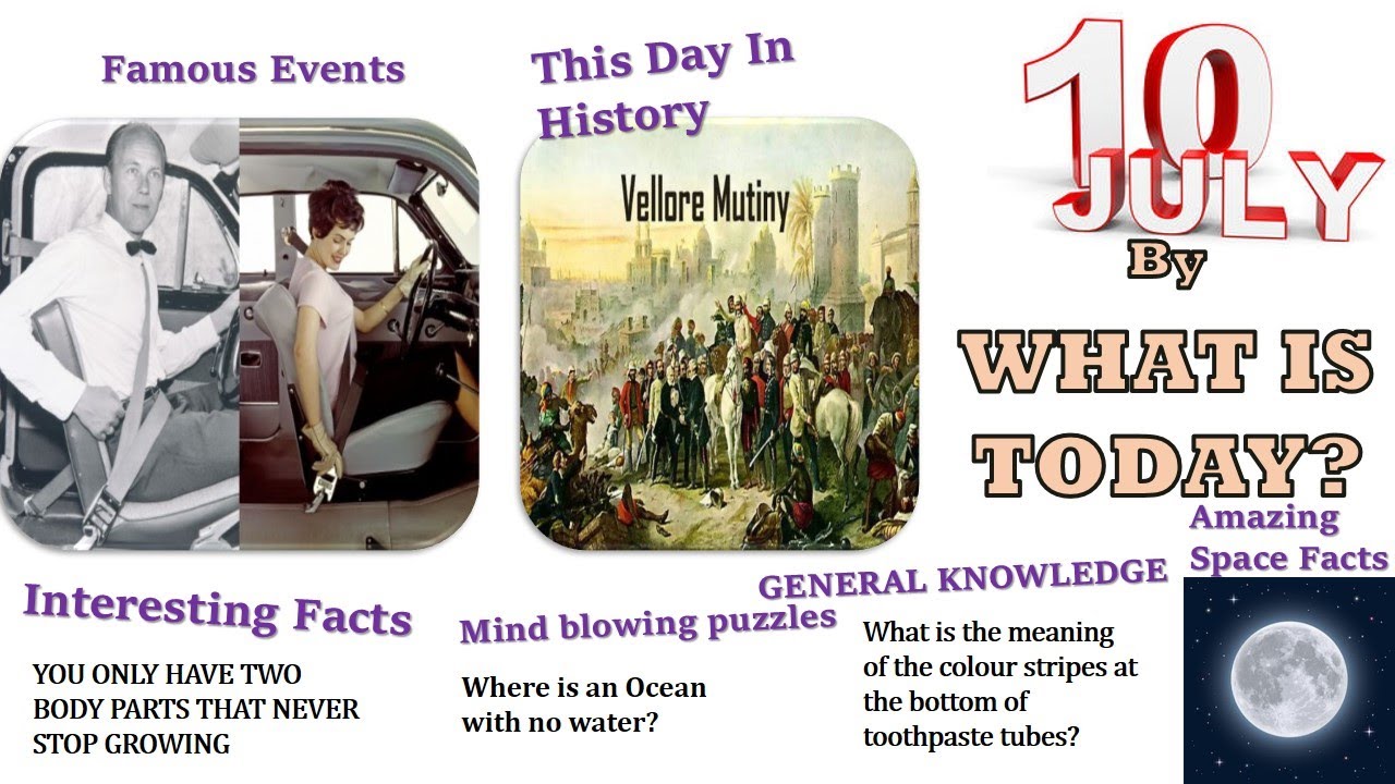 10th JULY || This Day In History || Amazing Facts & Events || General ...