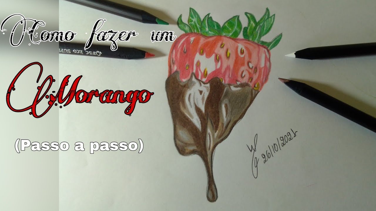 Como Desenhar Um Morango Realista - YouTube