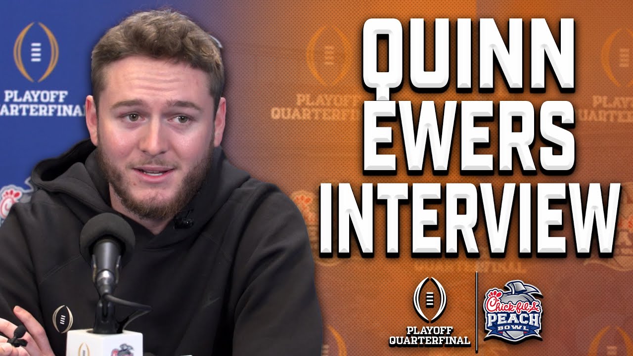 Texas QB Quinn Ewers Interview - College Football Playoff Peach Bowl ...