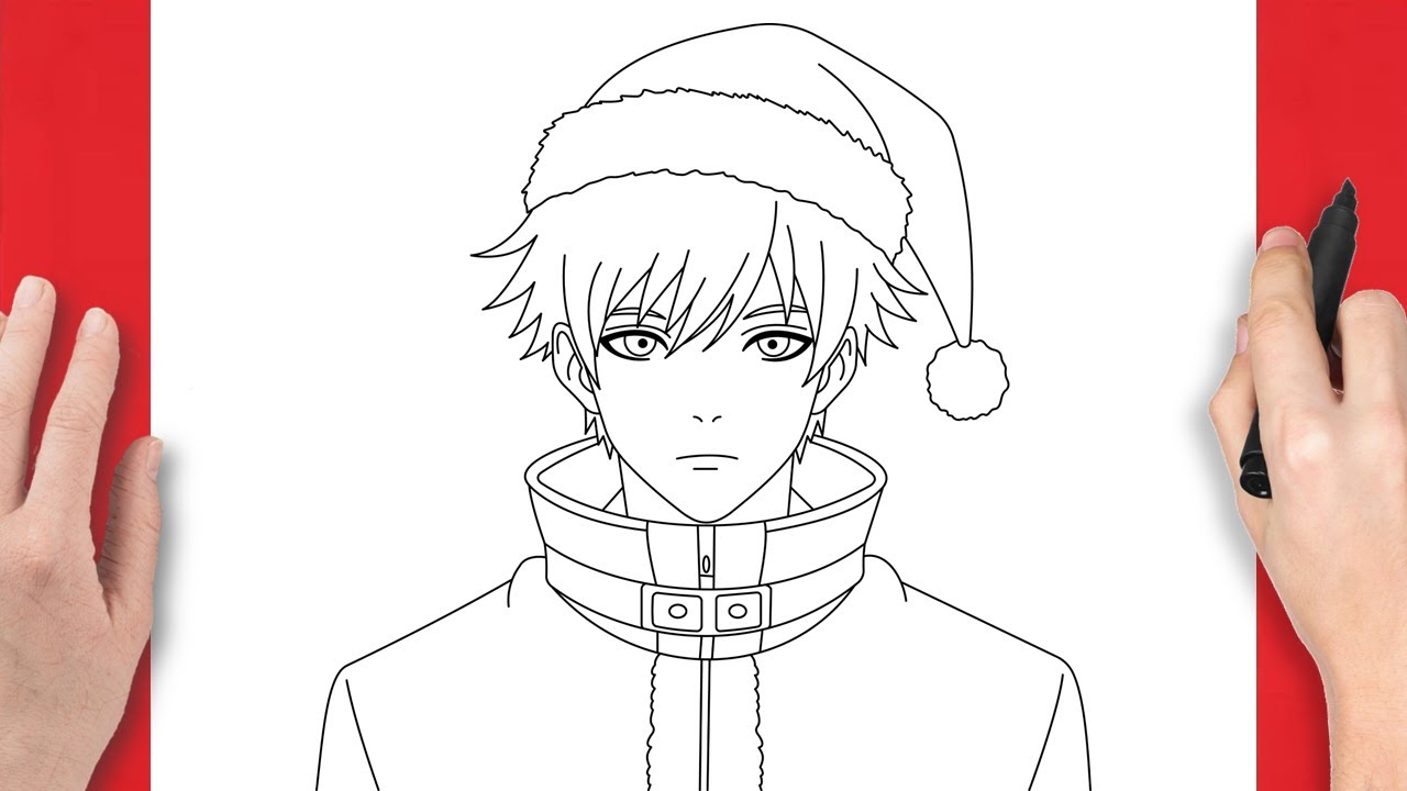 How To Draw Satoru Gojo Christmas Version - Step By Step Drawing ...