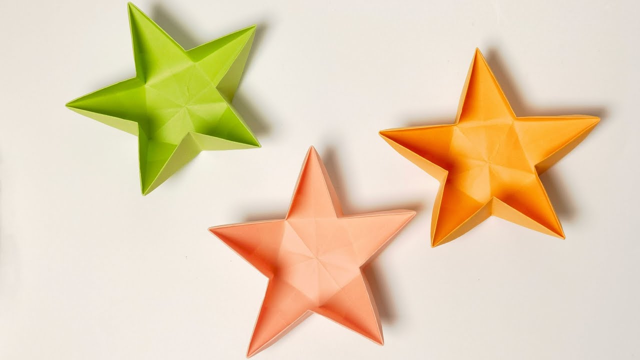 How to Make a Paper Pentagram Box | Origami Star Dish | Origami Box ...