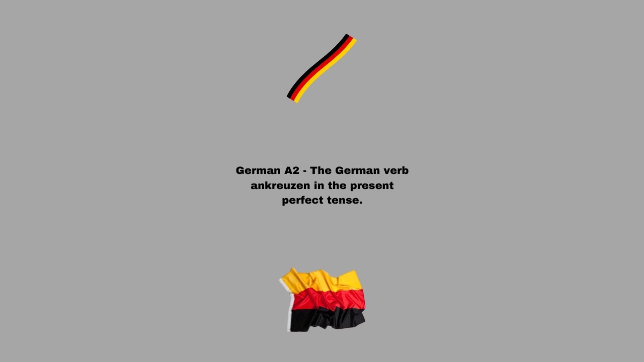 German A2 - The German verb ankreuzen in the present perfect tense ...