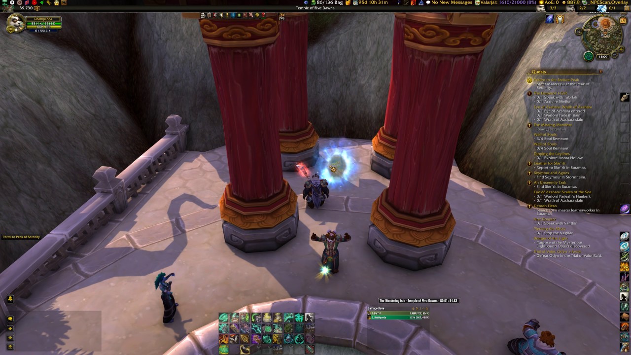 World Of Warcraft Monk portal to Peak of Serenity - YouTube