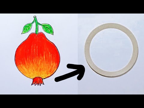 How to draw a Pomegranate (Step by Step) Very Easy | Dalim drawing | ডালিম আঁকা / drawing *Exclusive