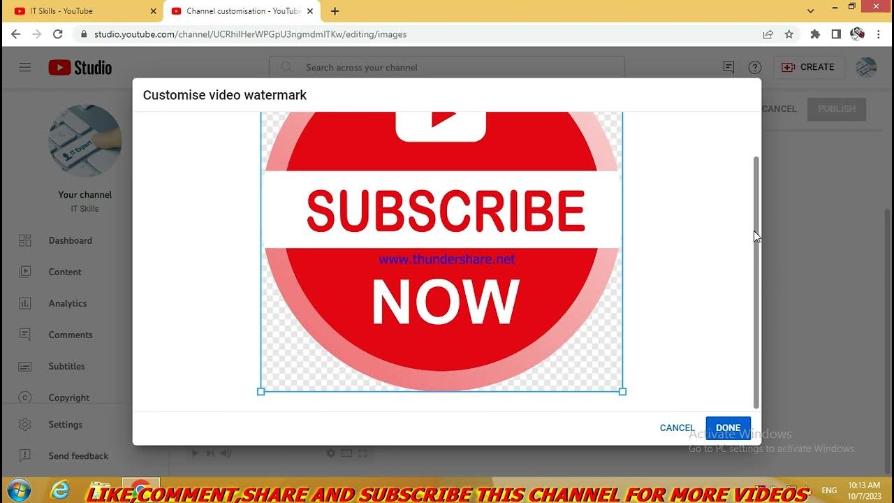 #SUBSCRIBE BUTTON# How to ADD Subscribe Button in YouTube Video - YouTube