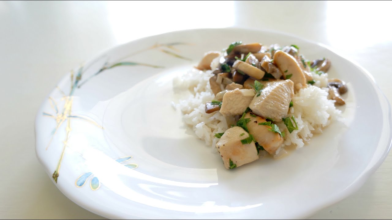 ~Sauteèd chicken with mushrooms and cream (French recipe)~/Курица с ...