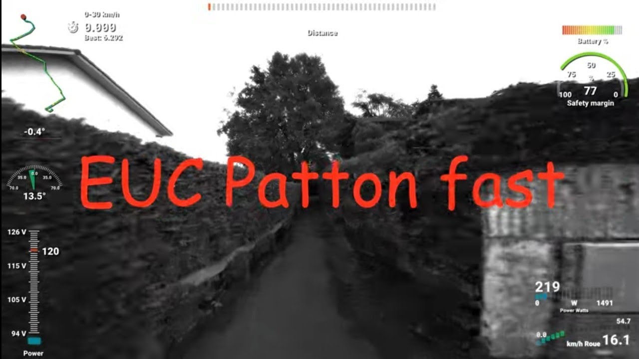 EUC Patton 25 kph remixer sound ON - YouTube