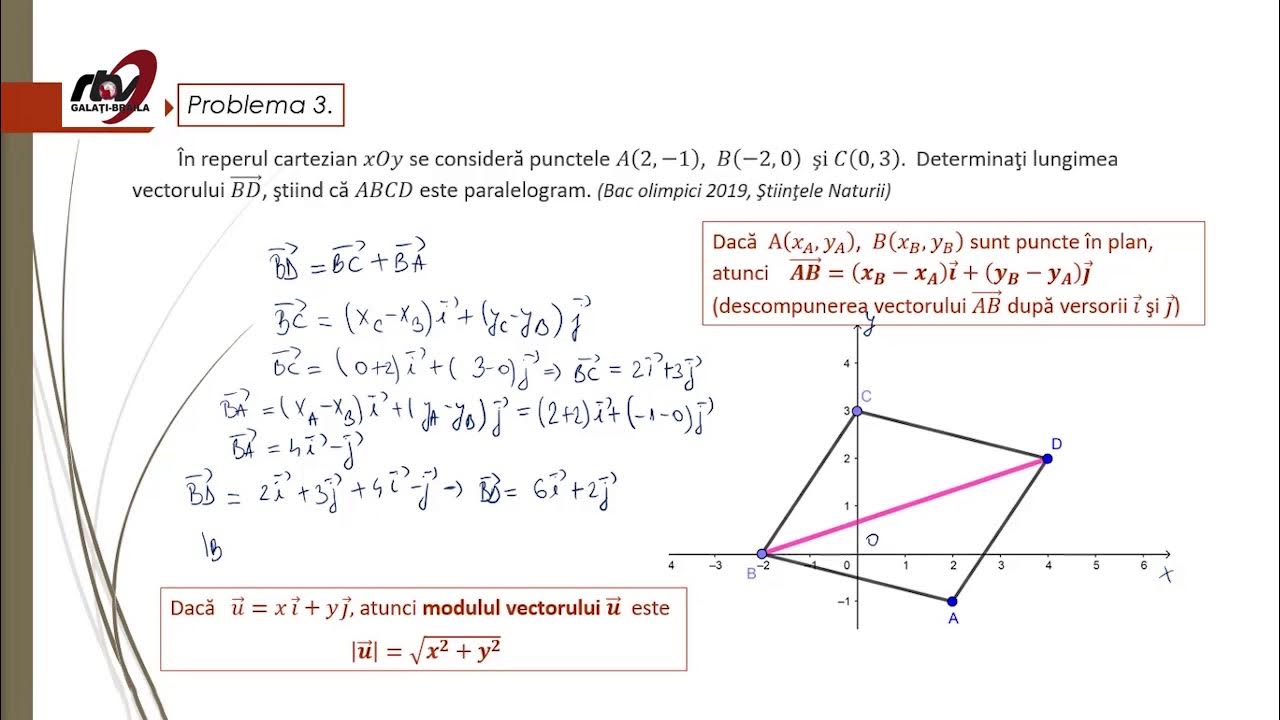 Matematica, Clasa a 9 a, Vectori în plan. Probleme recapitulative - YouTube