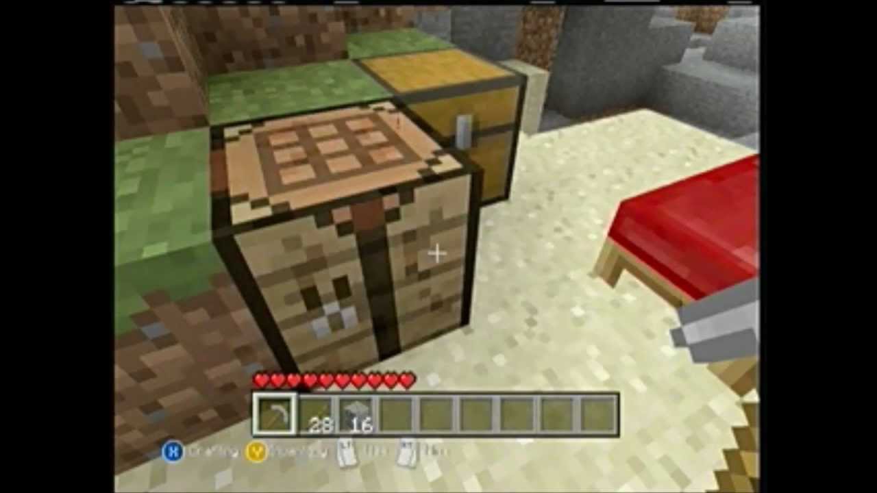 XBOX 360 MINECRAFT: How to make an Cobblestone pickaxe - YouTube