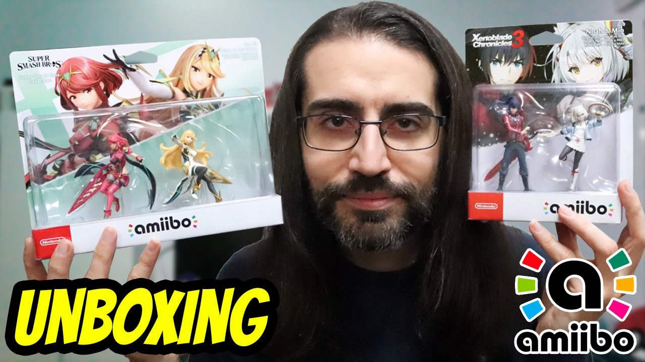 UNBOXING Amiibo XENOBLADE - PYRA, MYTHRA, NOAH y MIO | Smash Bros ...