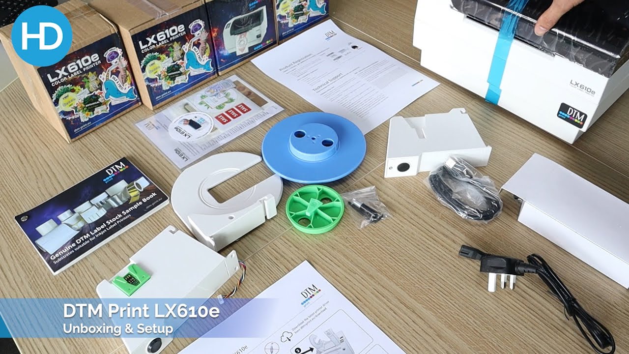 DTM Print LX610e - Unboxing, Setup & Installation | HD Labels - YouTube