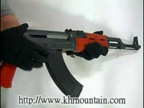 CYMA CM046 AK47 Real wood with Blowback Rifle - YouTube