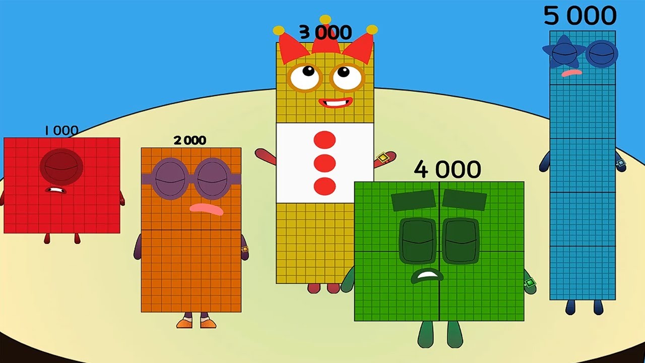 Numberblocks Band Thousands 1000-5000 - YouTube