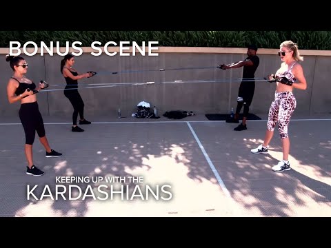 KUWTK | Kim Kardashian Not Happy During Work Out With Sisters | E!