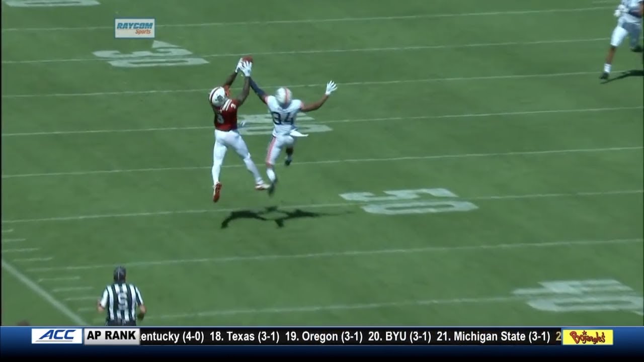 Bryce Hall (Virginia DB #34) Vs. NC State 2018 - YouTube