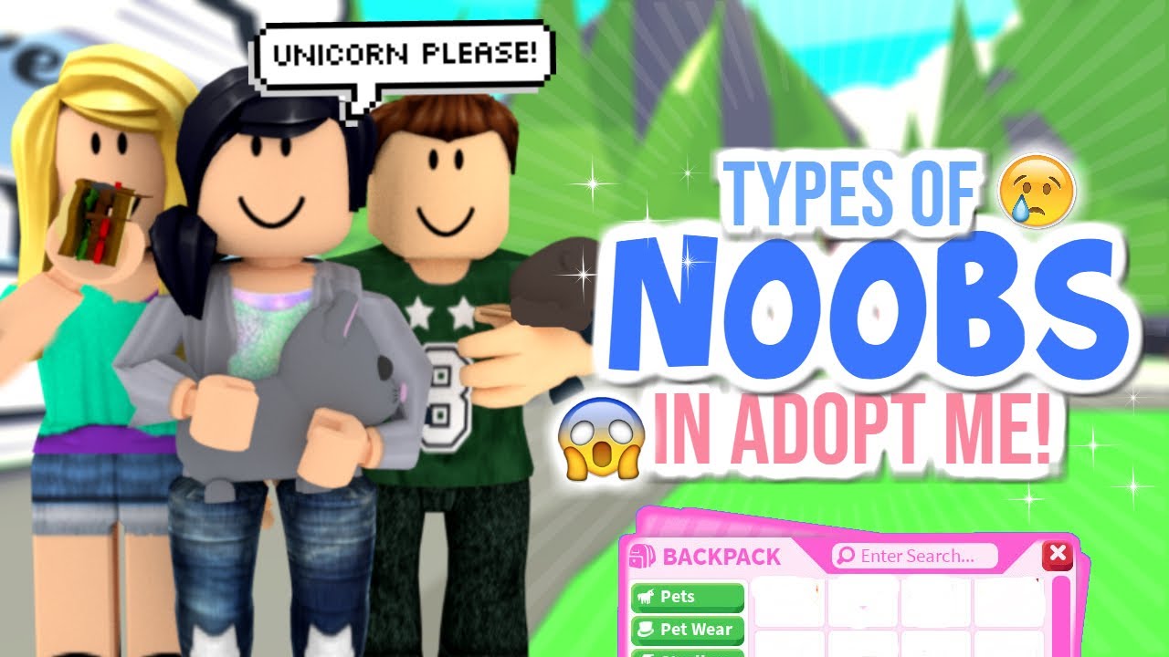 10 Types of NOOBS in Adopt Me!!! *Scammed* | SunsetSafari - YouTube
