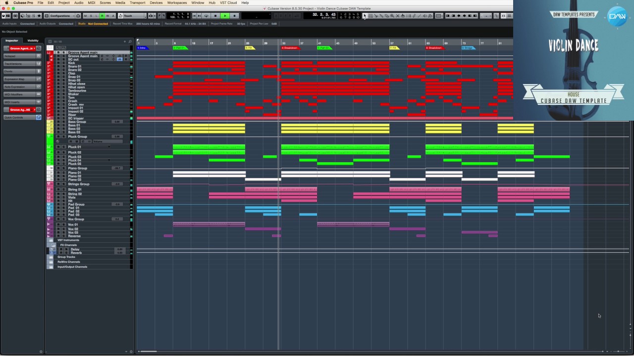 House Cubase Template Violin Dance - YouTube