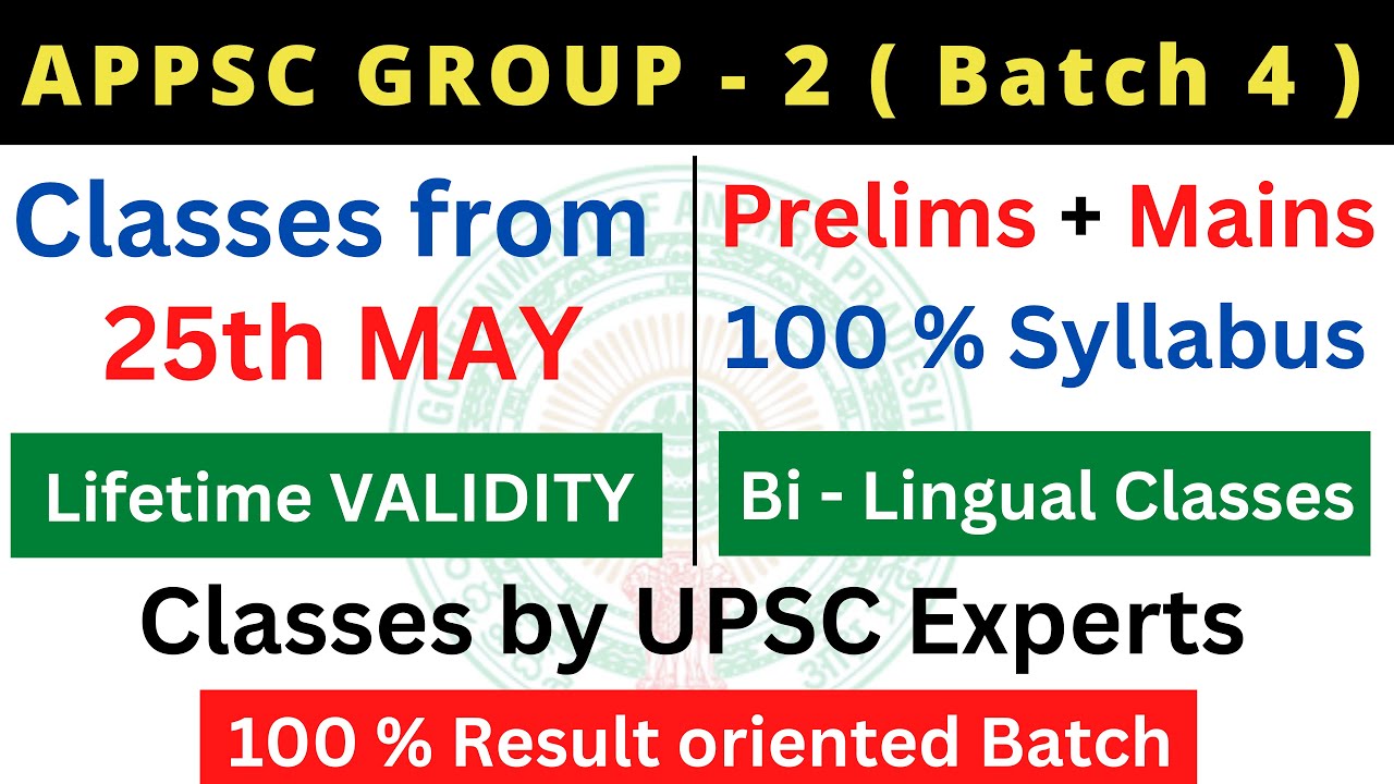 AP Group 2 Batch 4 | from MAY 25th #appscgroup2 #appscgroup2coaching # ...