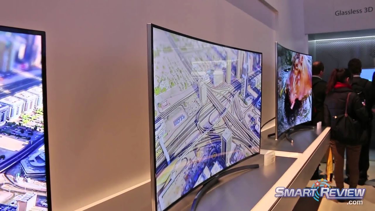 CES 2014 Samsung H8000 Series Full HD Curved LED TV Smart UN48H8000 ...