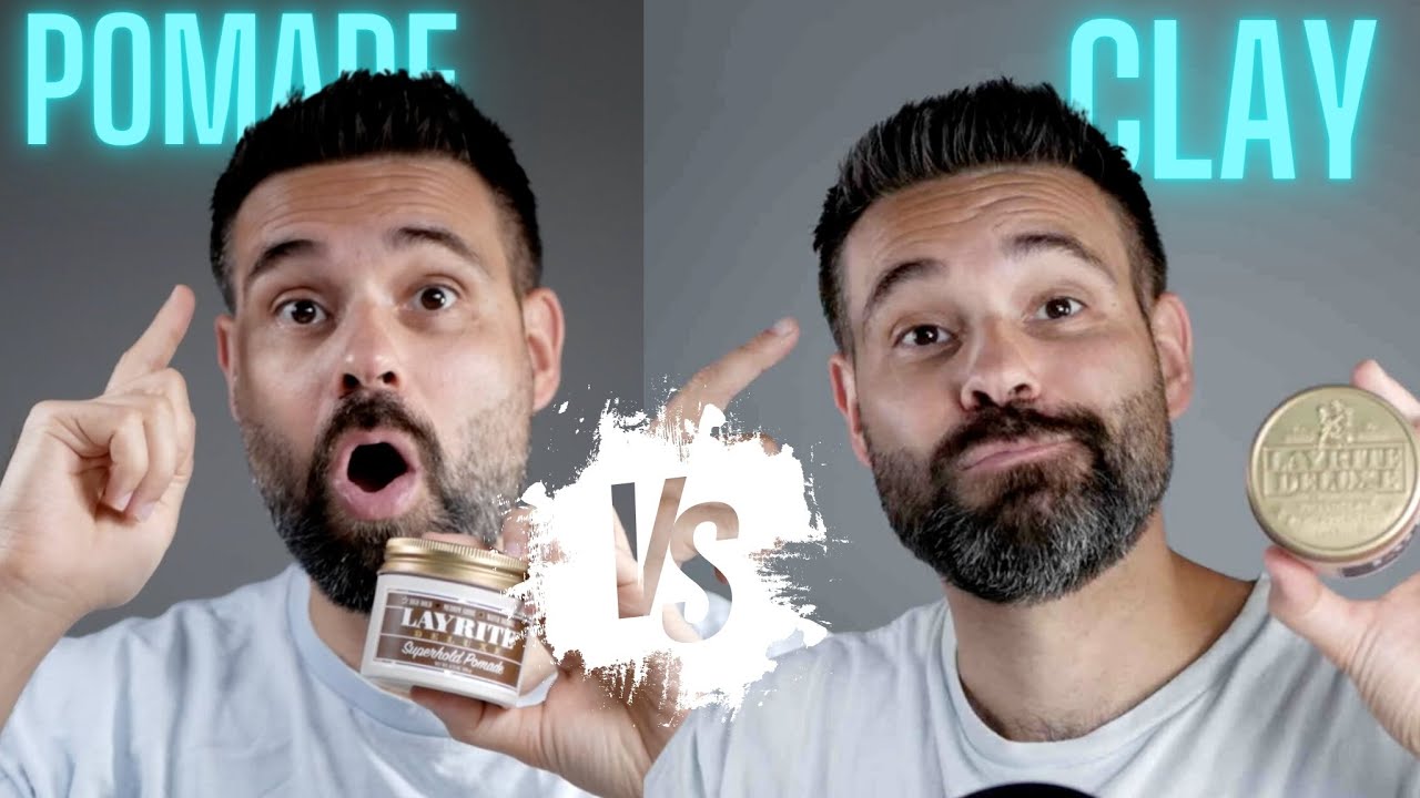 Compared: Layrite Superhold Pomade VS Matte Cement Clay - YouTube