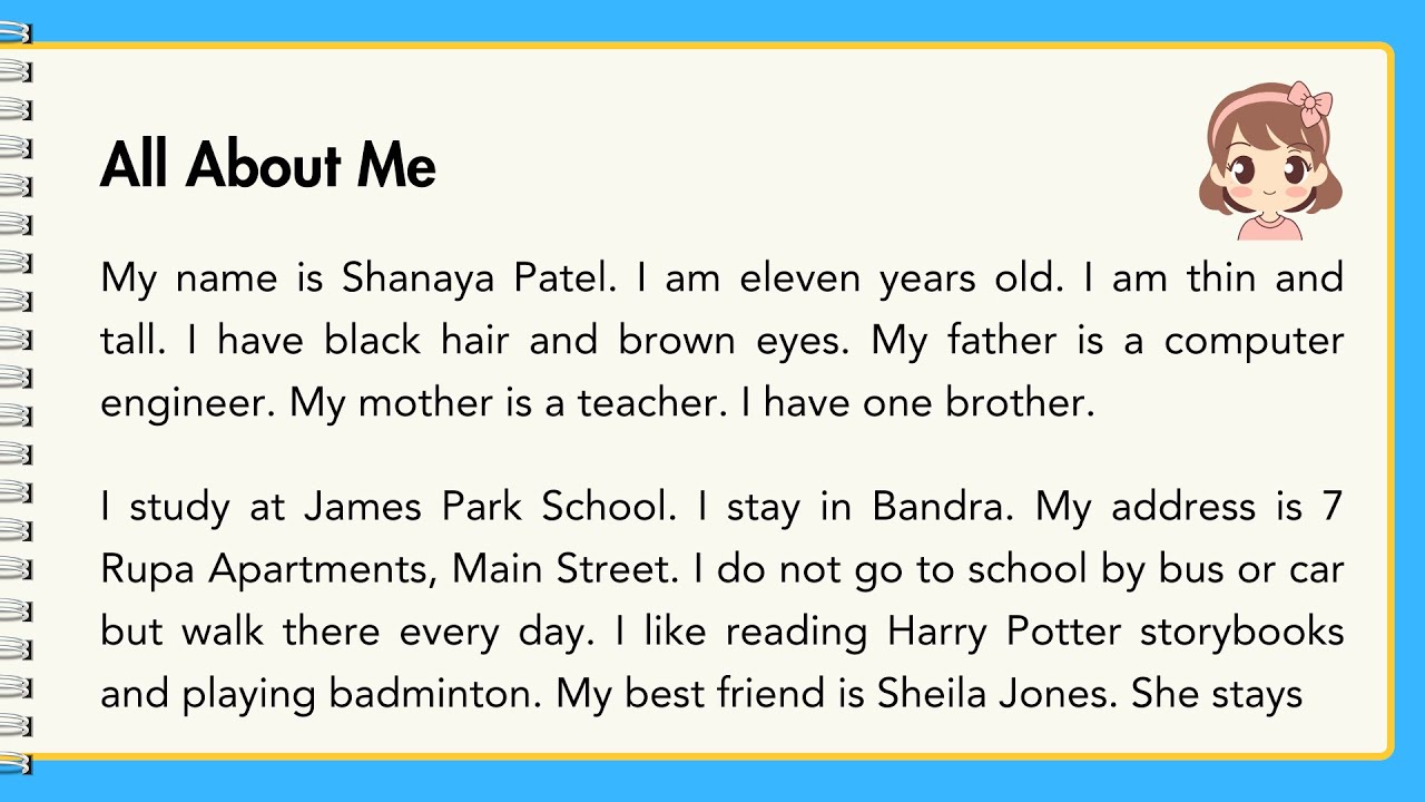 All About Me | Write an essay on All About Me (Myself) | English Essay ...