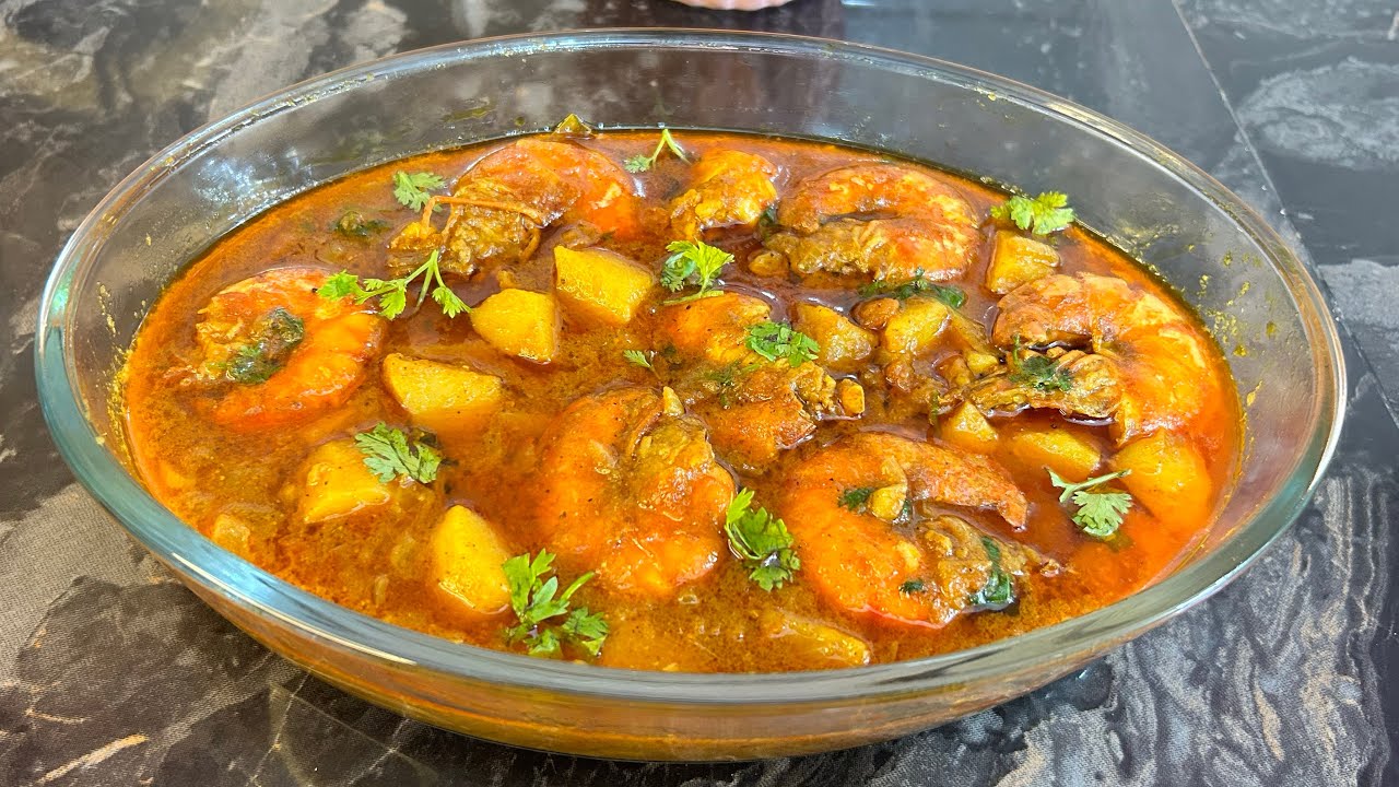 Prawn masala curry recipe | Prawn potato masala curry recipe - YouTube