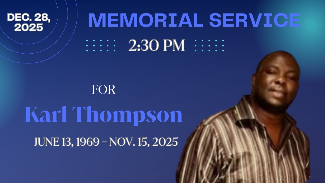 Memorial Service For Karl Thompson - YouTube