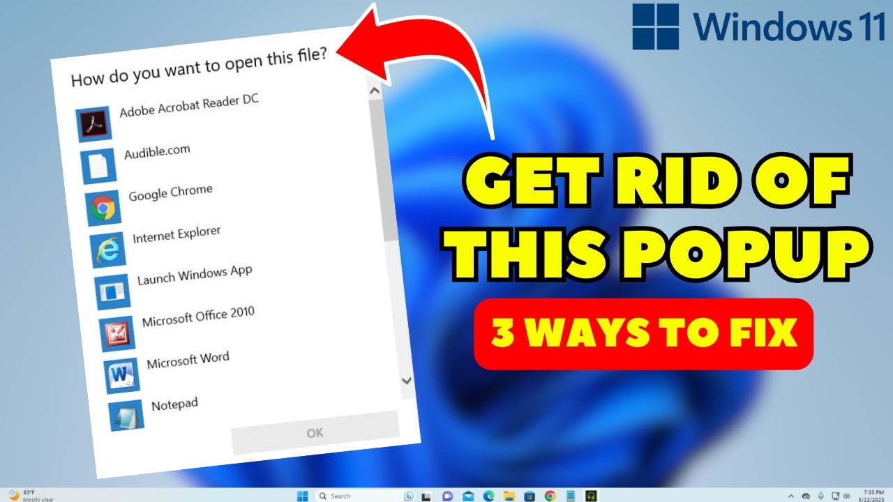 “How Do You Want to Open This File” Windows 11 - 3 Fix - YouTube