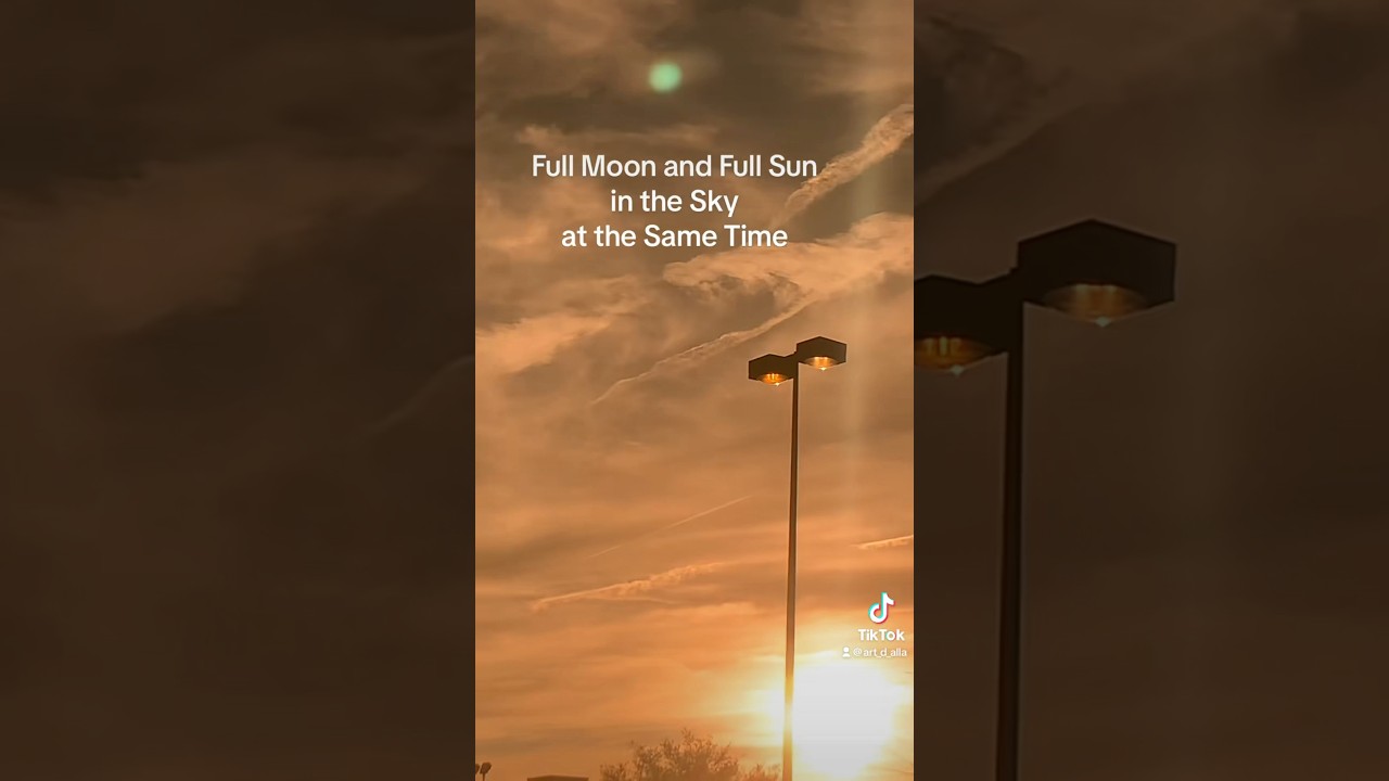 Full Moon and Full Sun in the Sky at the Same Time…♾️🔥#moon #sun # ...