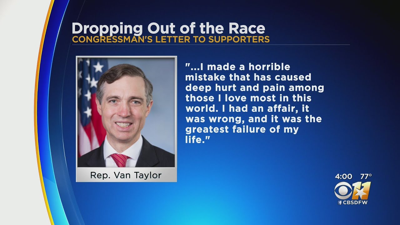 North Texas GOP Congressman Van Taylor Suspends Reelection Campaign ...