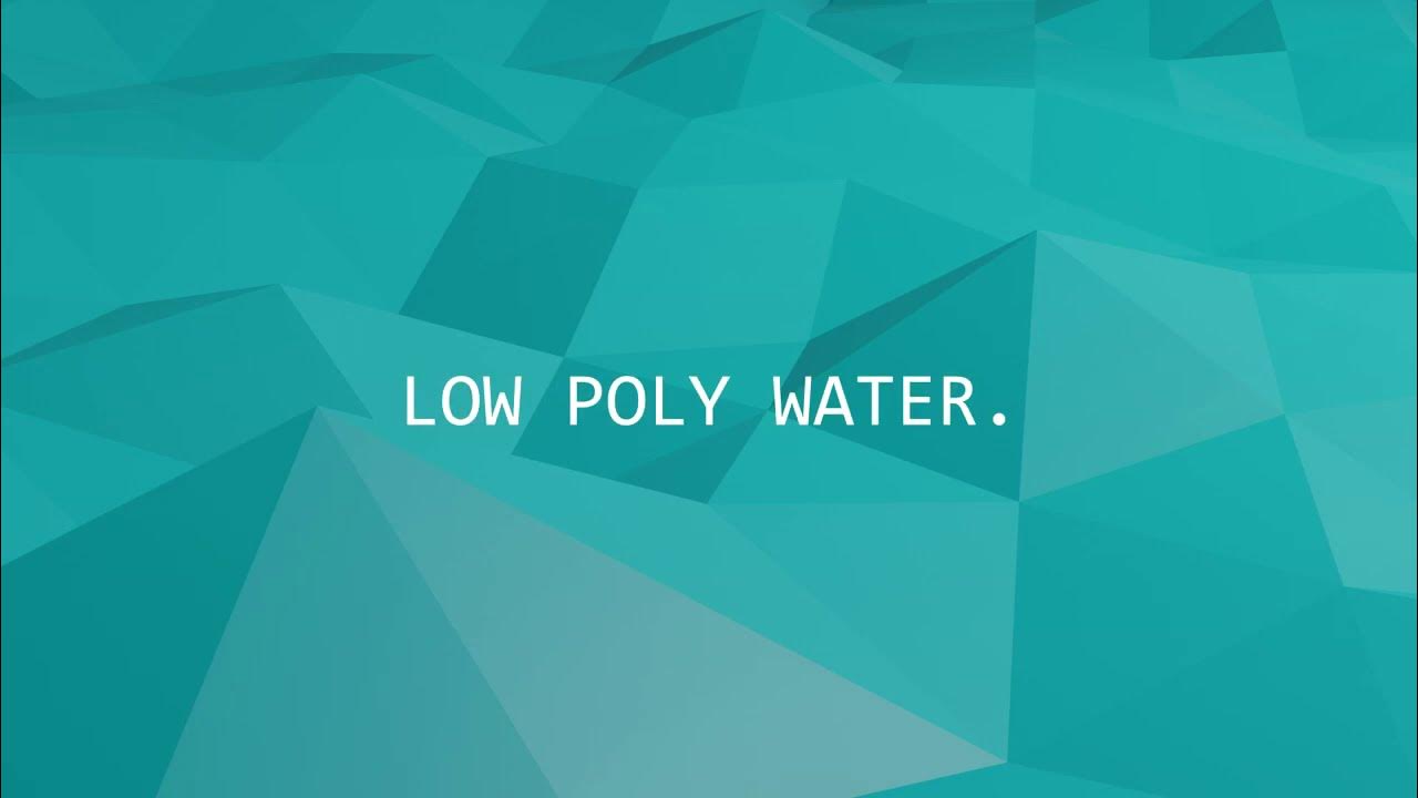 Low poly water Blender - YouTube