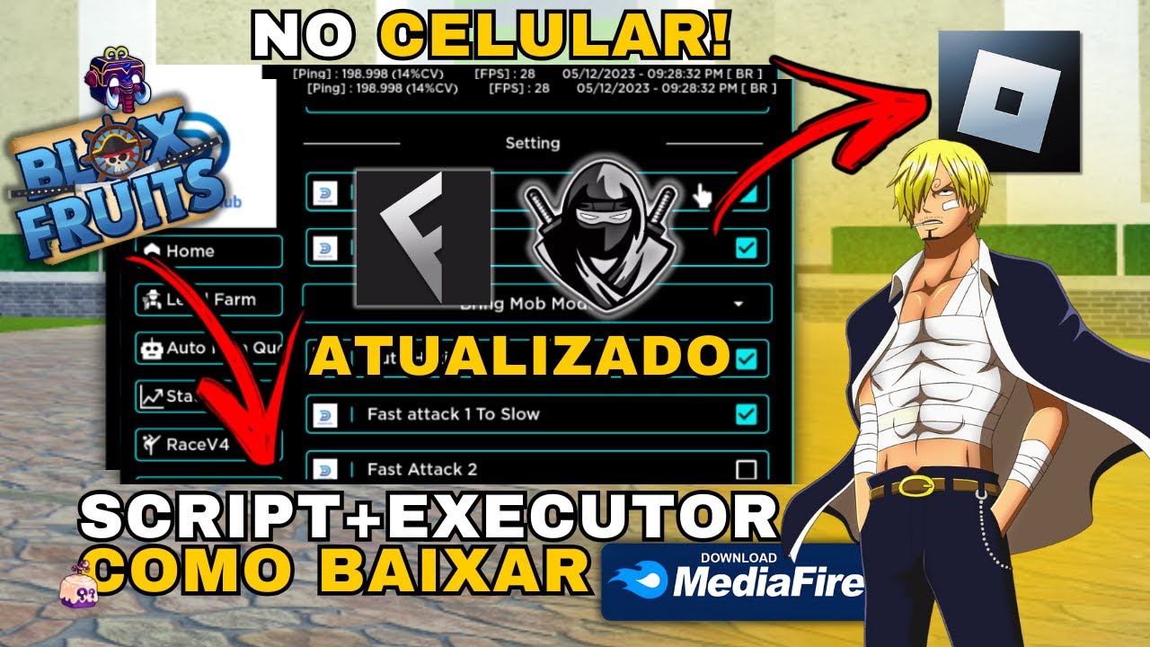 Como Baixar e Colocar SCRIPT no Blox Fruits (CELULAR/MOBILE) | Instalar ...