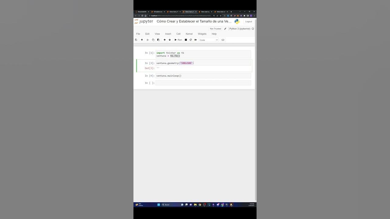 ¿Cómo Crear y Establecer el Tamaño de una Ventana en Python Utilizando Tkinter? - YouTube