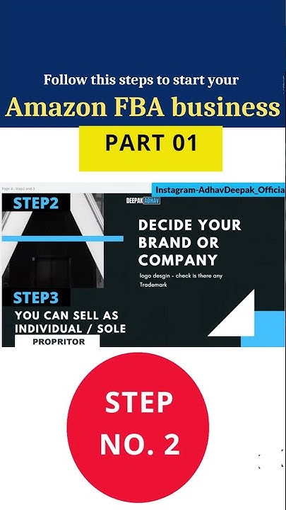 Step 1 - Amazon FBA Business | how to start online business#deepakadhav #Amazonfbajapan - YouTube