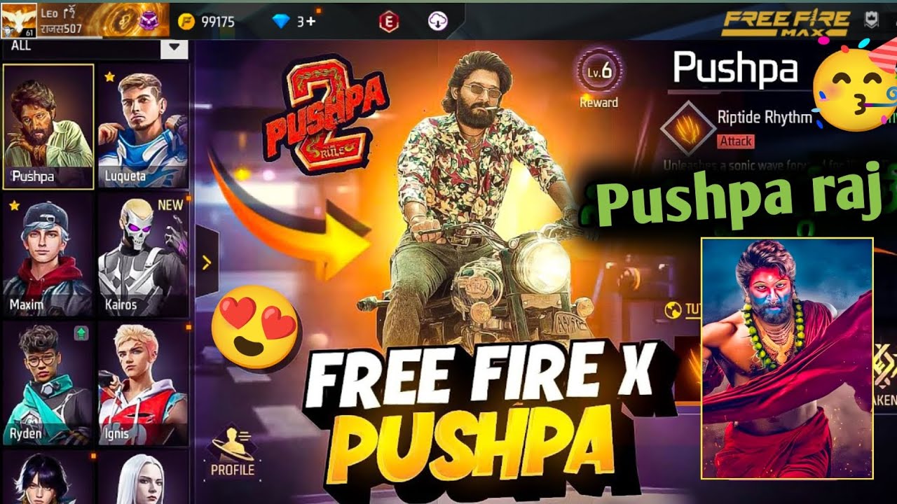 Pushpa x Free Fire 🔥 Pushpa 2 x Free Fire Collaboration | New events FF ...
