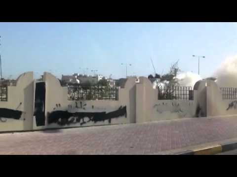 Toxic Tear Gases in Bani Jamra - Bahrain - YouTube