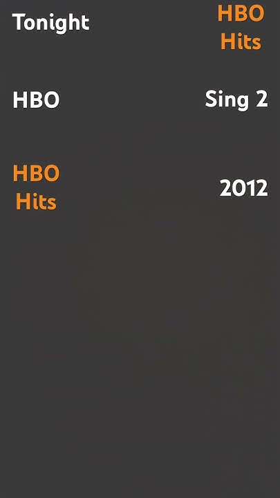 HBO Hits Tonight - YouTube