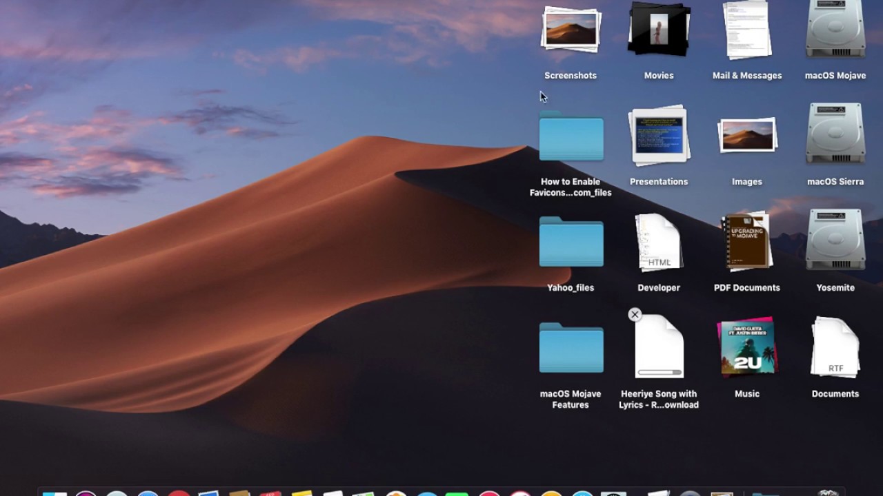 macOS Mojave : Using Stacks and Scrubbing Stacks feature - YouTube