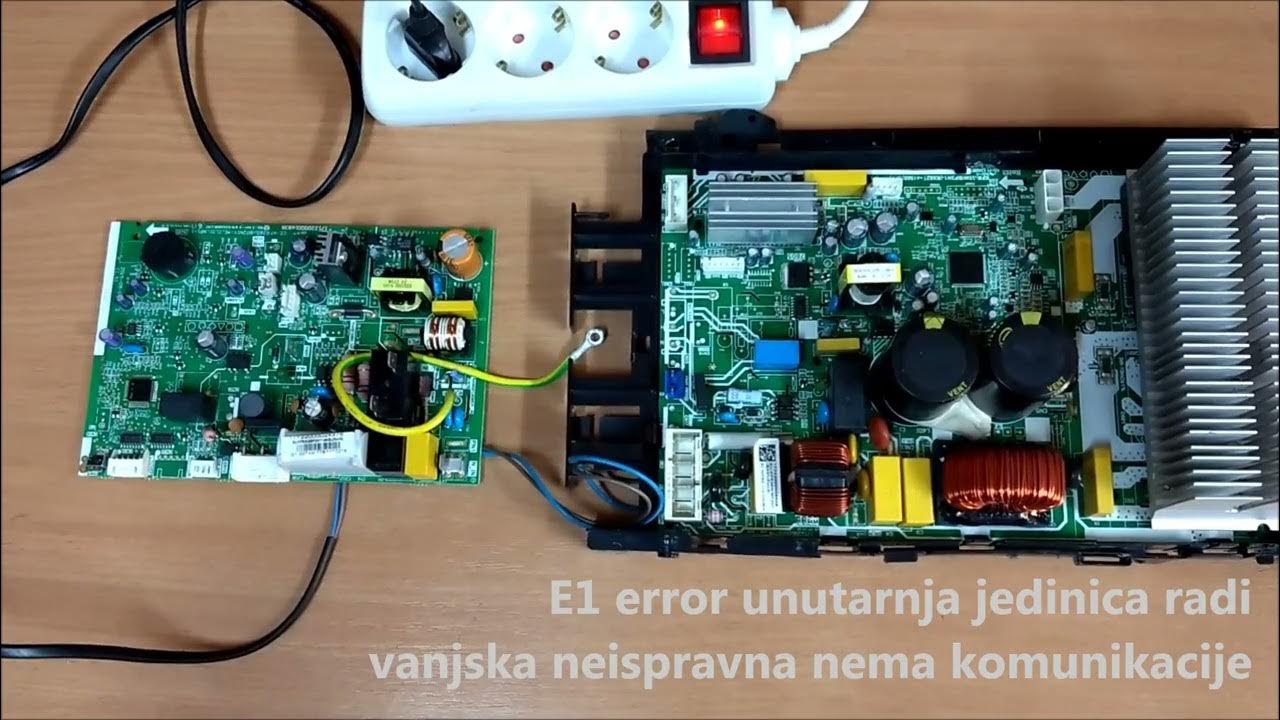 Midea greška E1 popravak elektronike klime Zagreb - YouTube