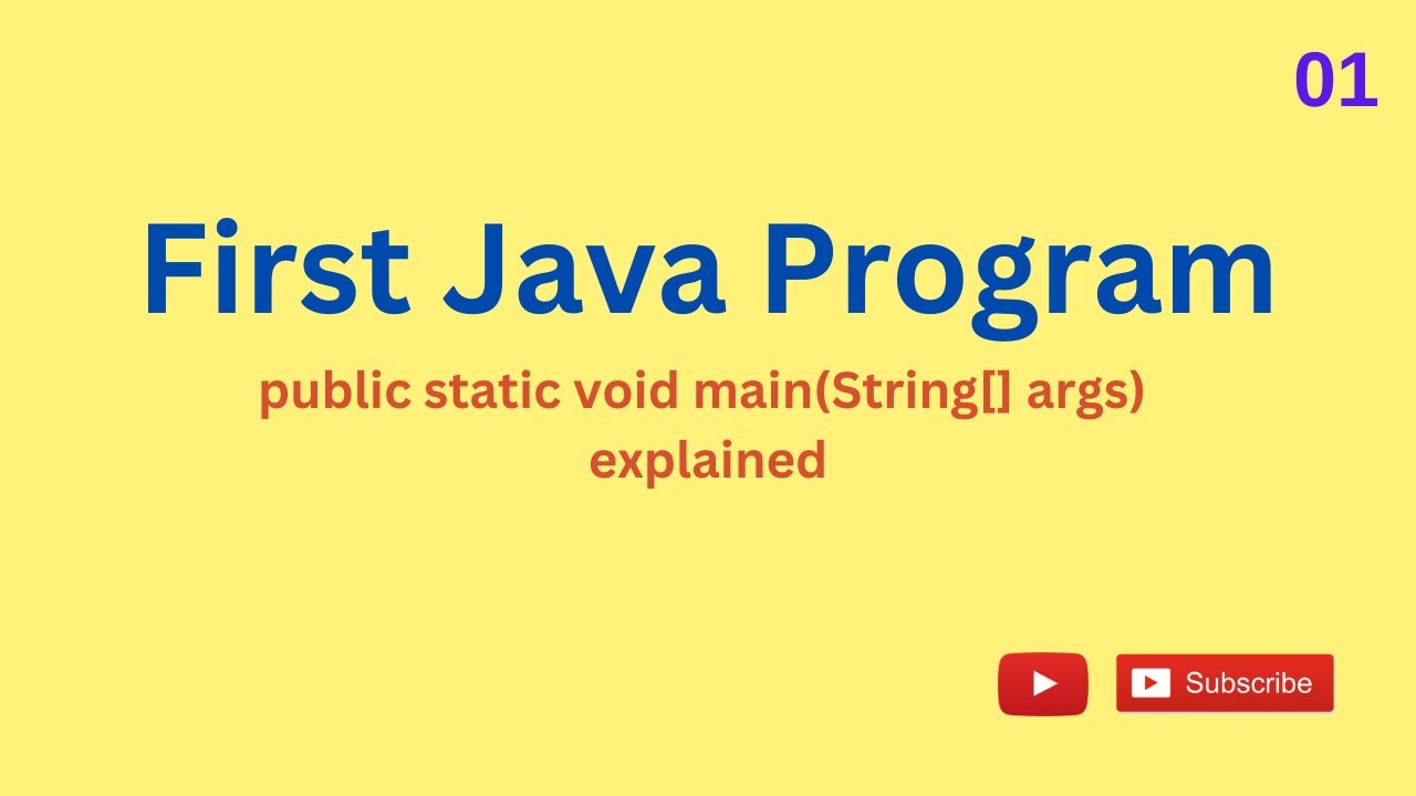 Your First Java Program Demystifying Public Static Void Main YouTube Your First Java Program Demystifying Public Static Void Main YouTube