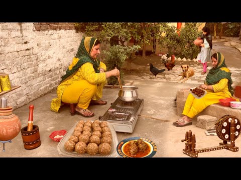 Traditional Home Life | Village Style Kofta Kadai | Village Life In Northern   Punjab | Village Sham